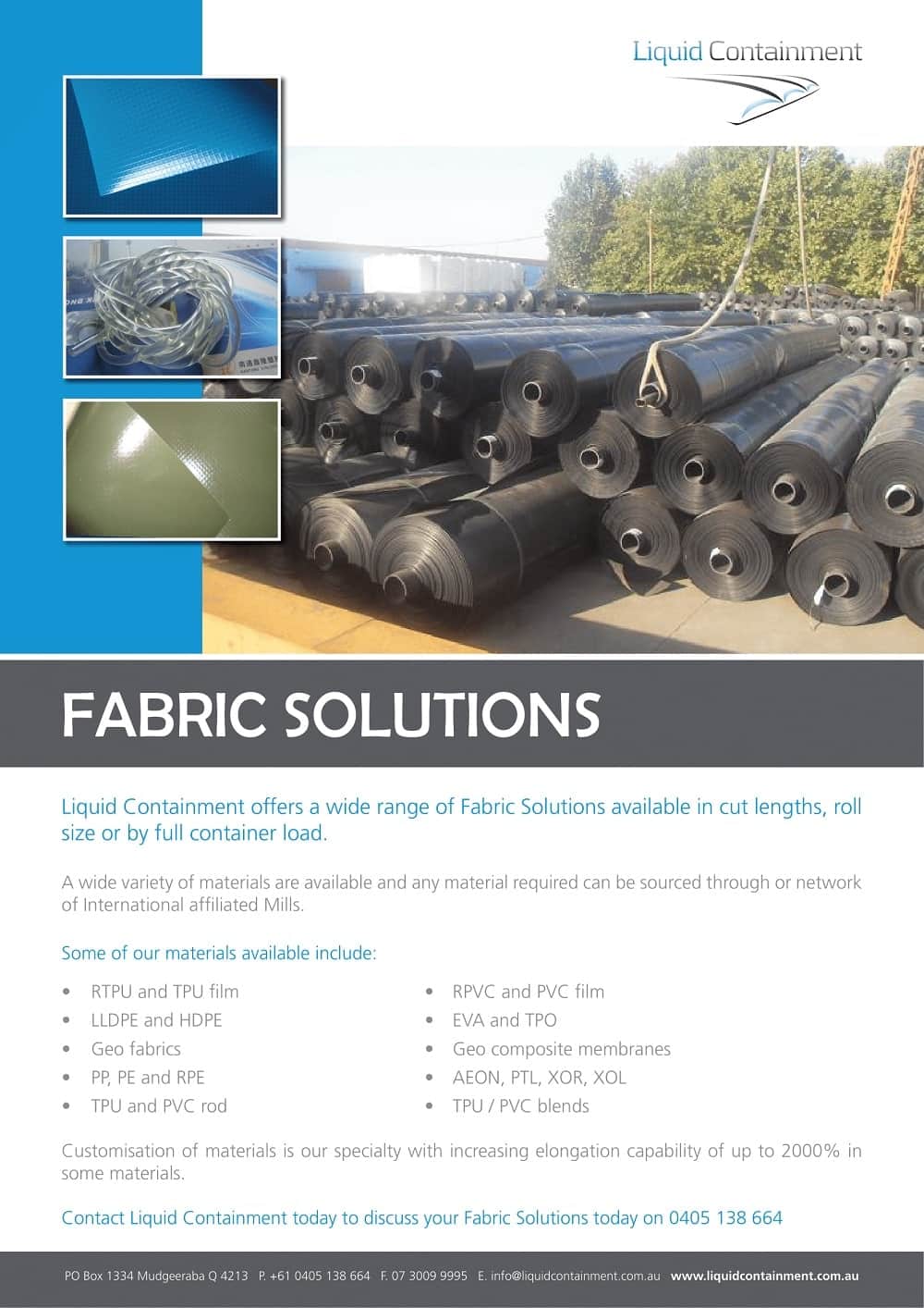 Product Brochures | Liquid Containment Bladders & Liners